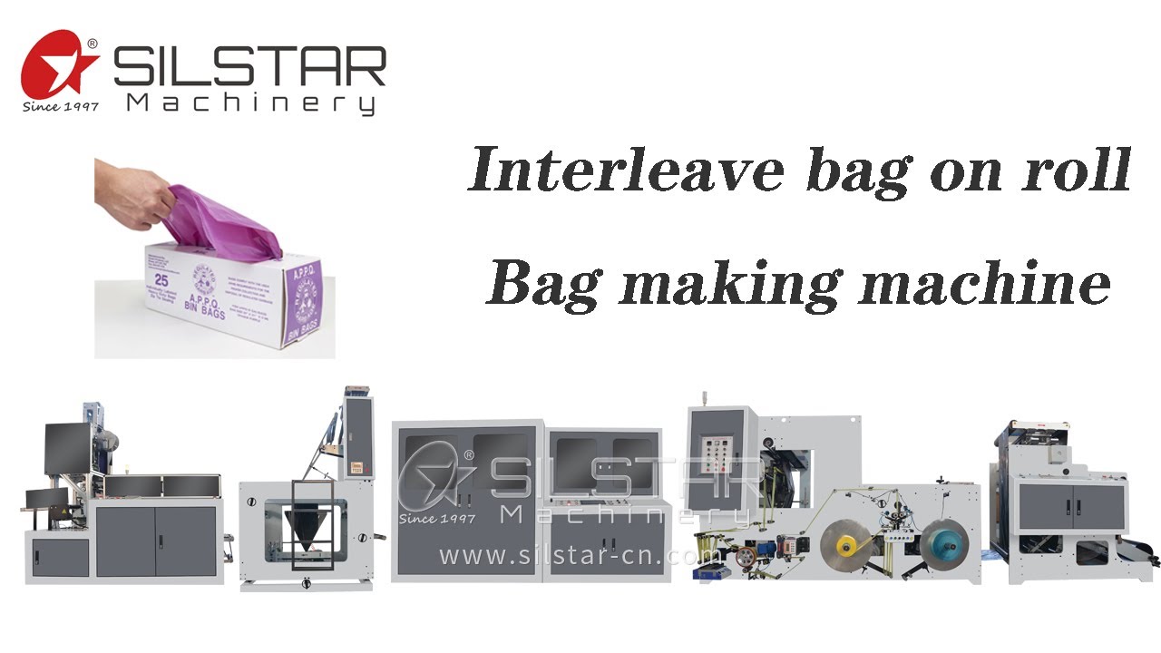 High speed interleave overlap drawstring bag making machine with ...
