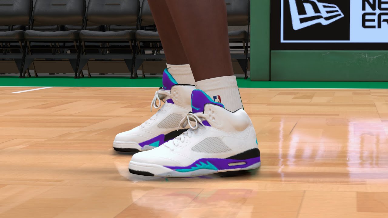 NBA 2K24 Next Gen Shoe Creator - Air Jordan 5 "Grape" - YouTube