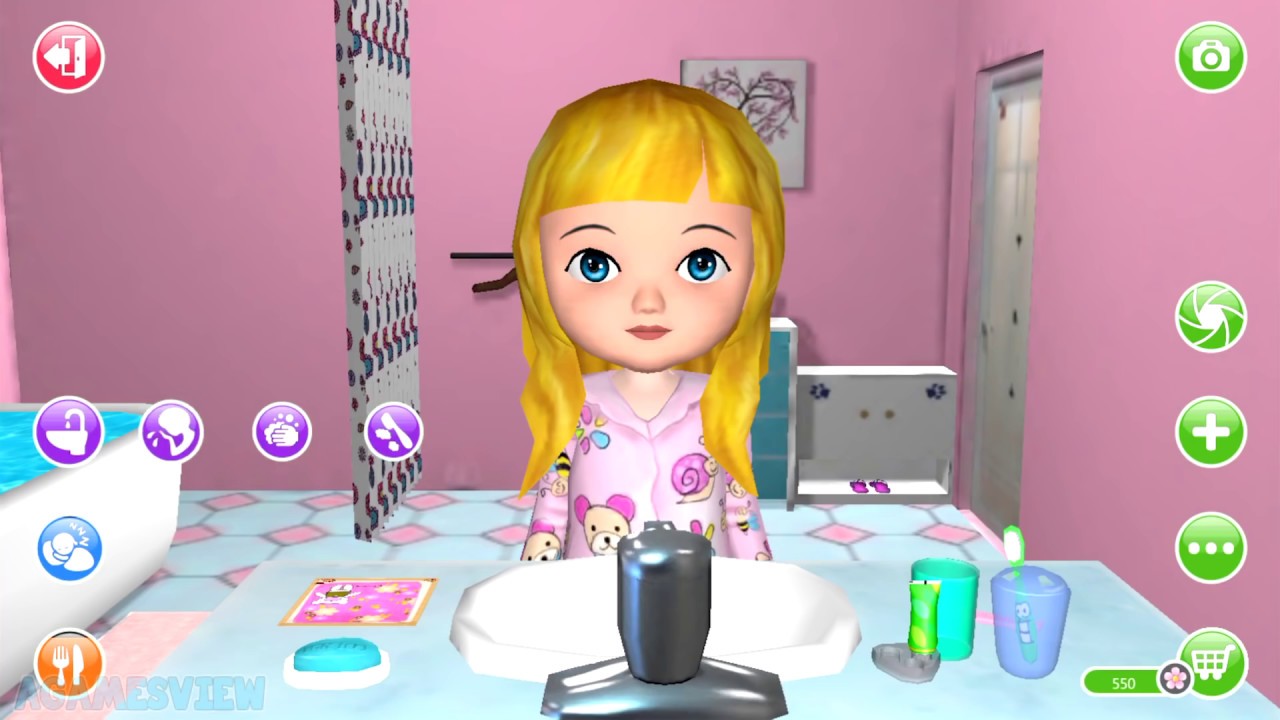 Ava the 3D Doll Kids Game Bath Dress Up Feed Dance Gameplay for ...