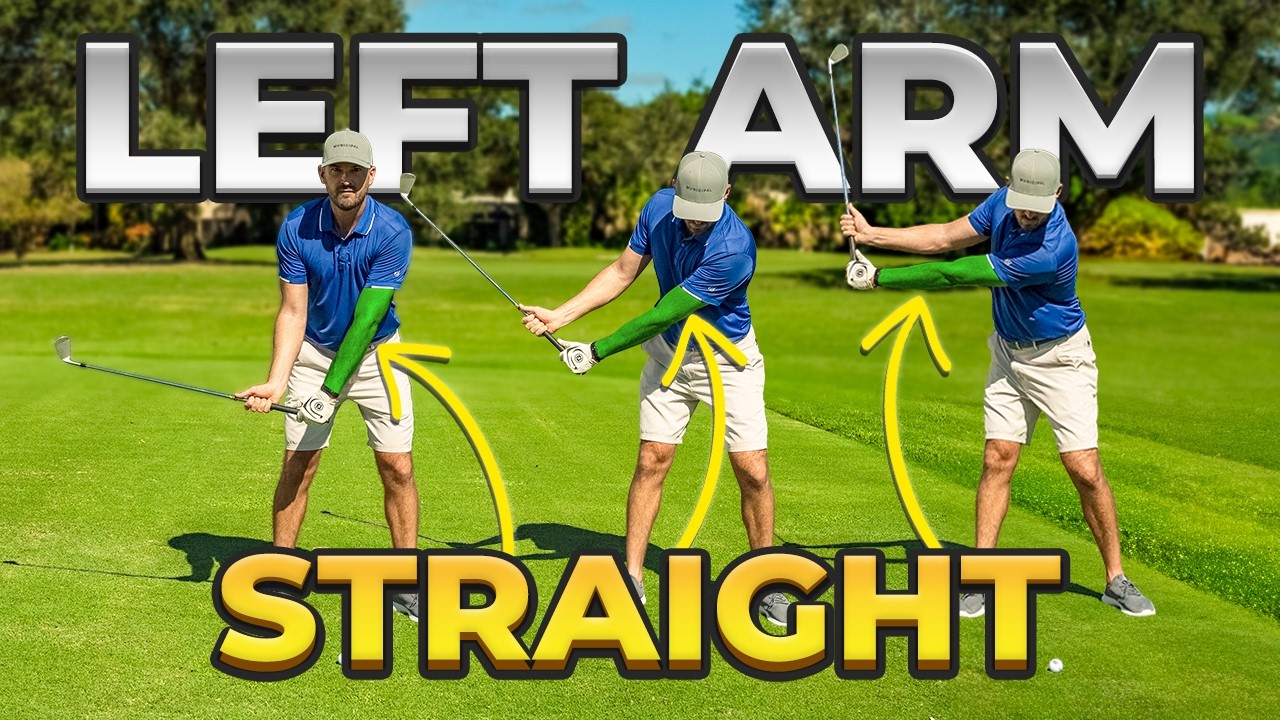 The Secret To Keeping The Left Arm Straight In The Golf Swing - YouTube
