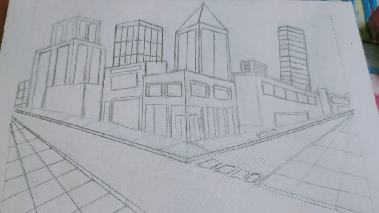 "Dreams Unfold: 2-Point Perspective City Landscape Drawing" - YouTube