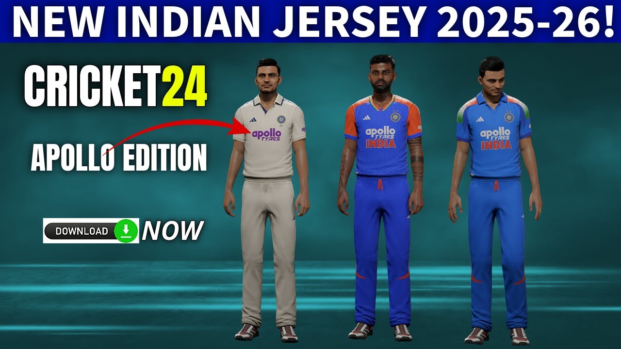 Team India Apollo Tyres Jersey cricket 24 | How to Download the Latest ...