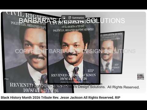 Black History Month 2026 Tribute Rev. Jesse Jackson All Rights Reserved ...