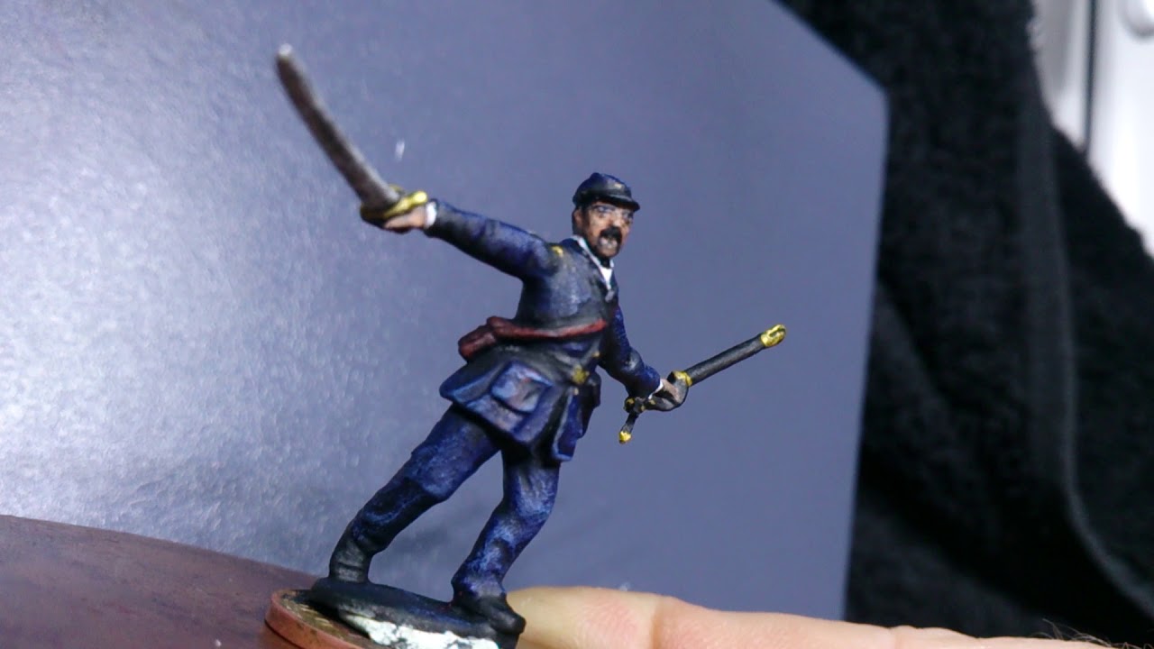 Federal Infantry Officer. ACW 28 MM PERRY MINIATURES HARD PLASTIC UNION ...