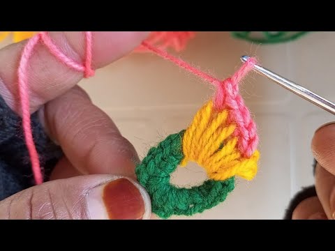 crochet flower pattern for beginner knitting champion - YouTube
