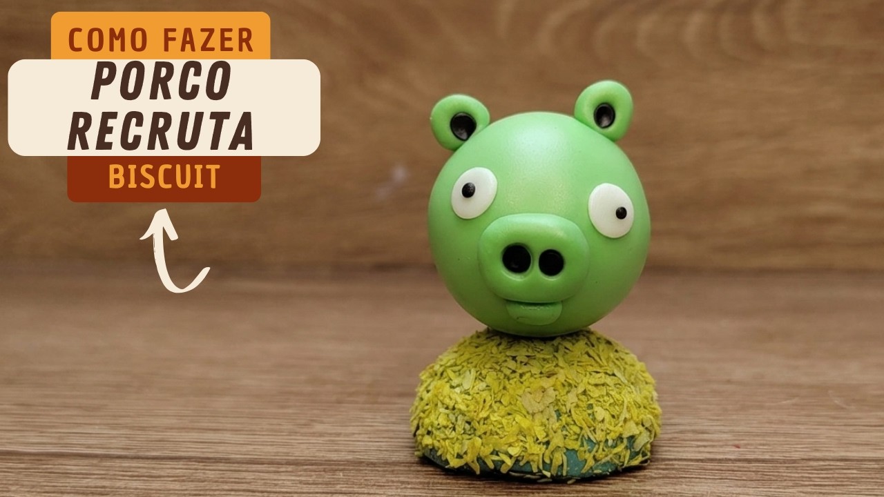 Como Fazer o Porco do Angry Birds Porcelana fria [Biscuit | Plastilina ...
