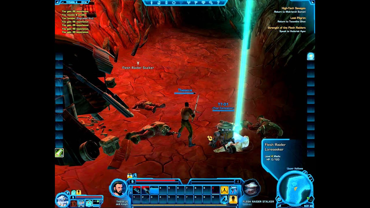 SWTOR-- My Jedi Knight Theseus and T7-01 droid Companion fight together ...