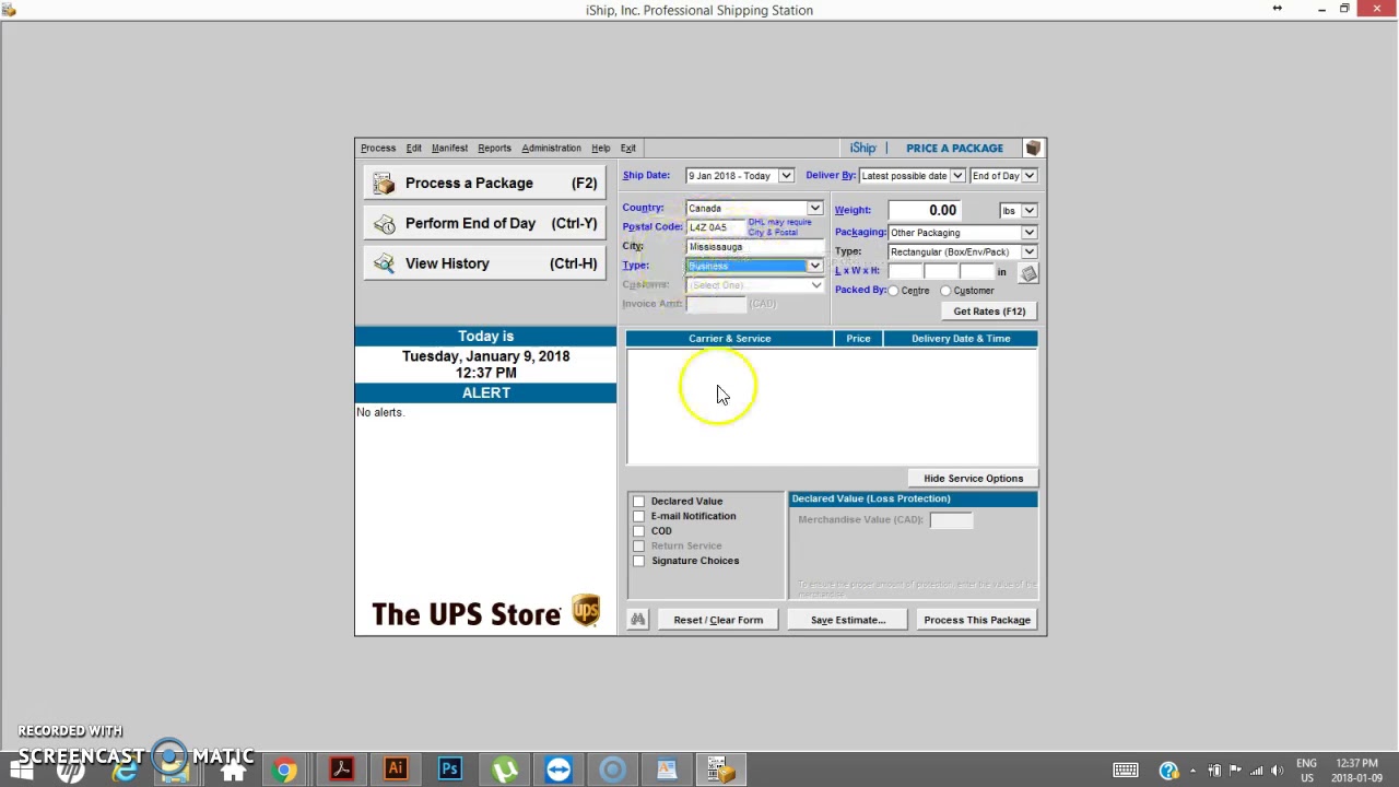 iShip interface - YouTube