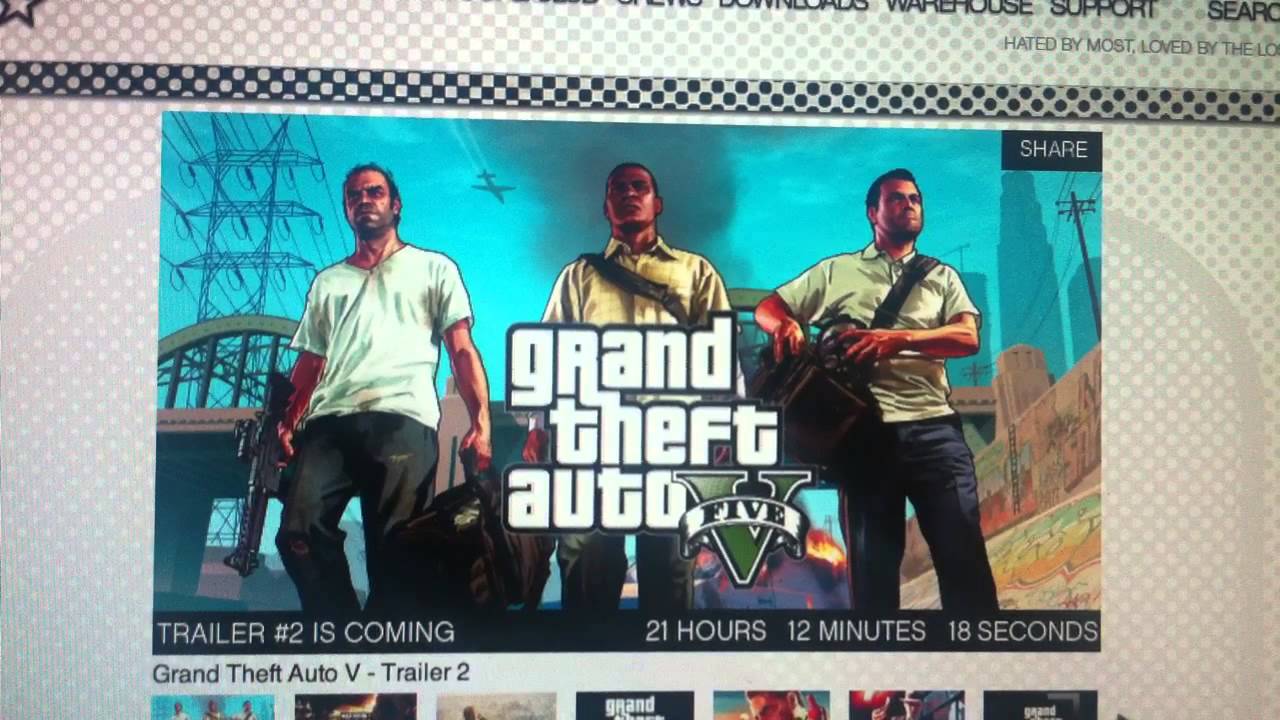 GTA 5 2nd Official Trailer Countdown Started 14.11.2012 - YouTube