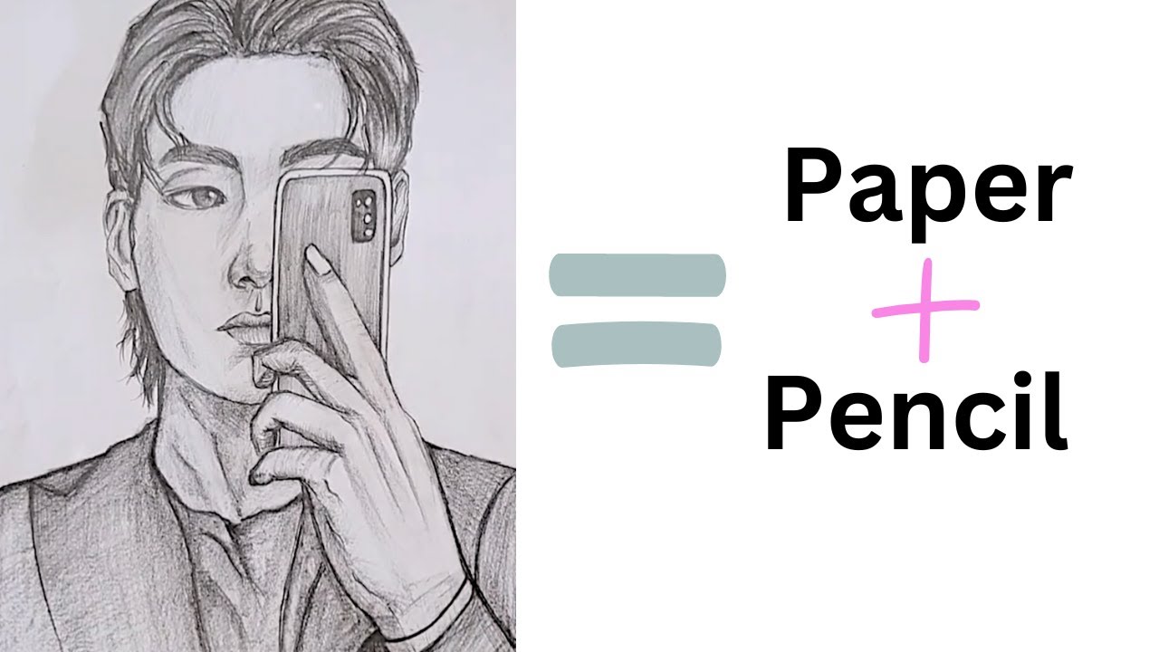 How to draw a Korean portrait with only pencil? - YouTube