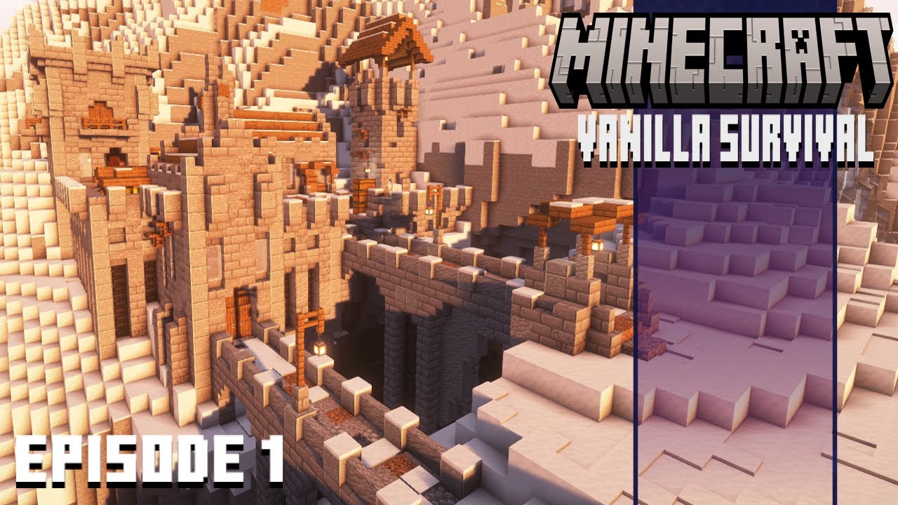 Building a Snowy Mountain Fortress! | Minecraft 1.20.4 Vanilla Survival ...