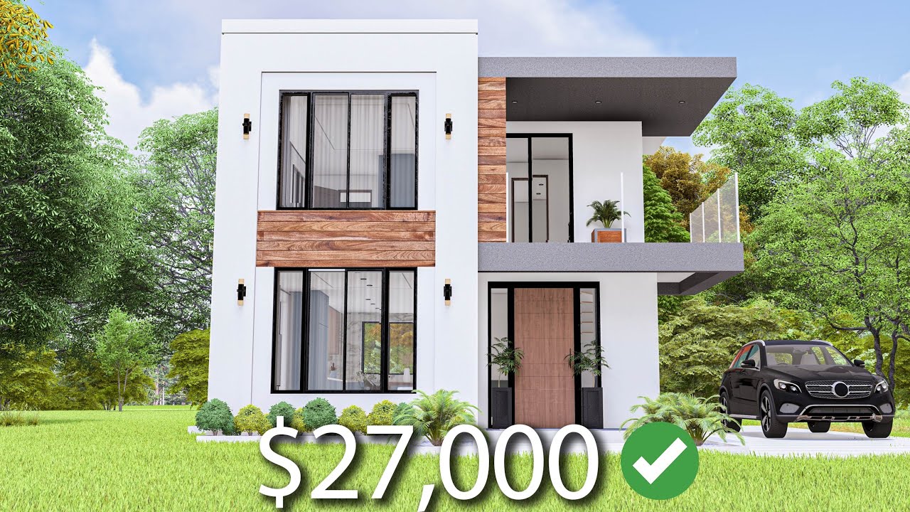 (7x9 Meters) Modern Small House Design | 2 Bedrooms House Tour | Small ...