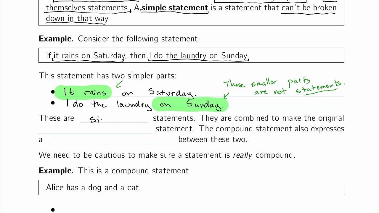 Simple and Compound Statements - YouTube