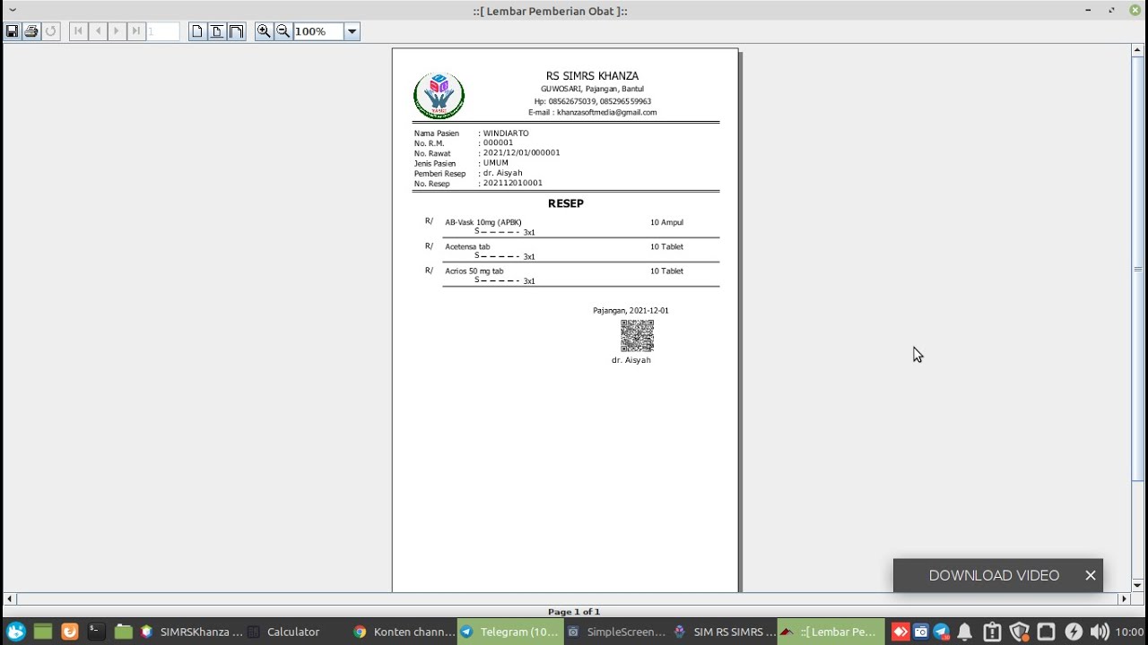 Alur Resep Elekronik (E-Resep ) SIMKES Khanza dan Cara Cetak E-Resepnya ...