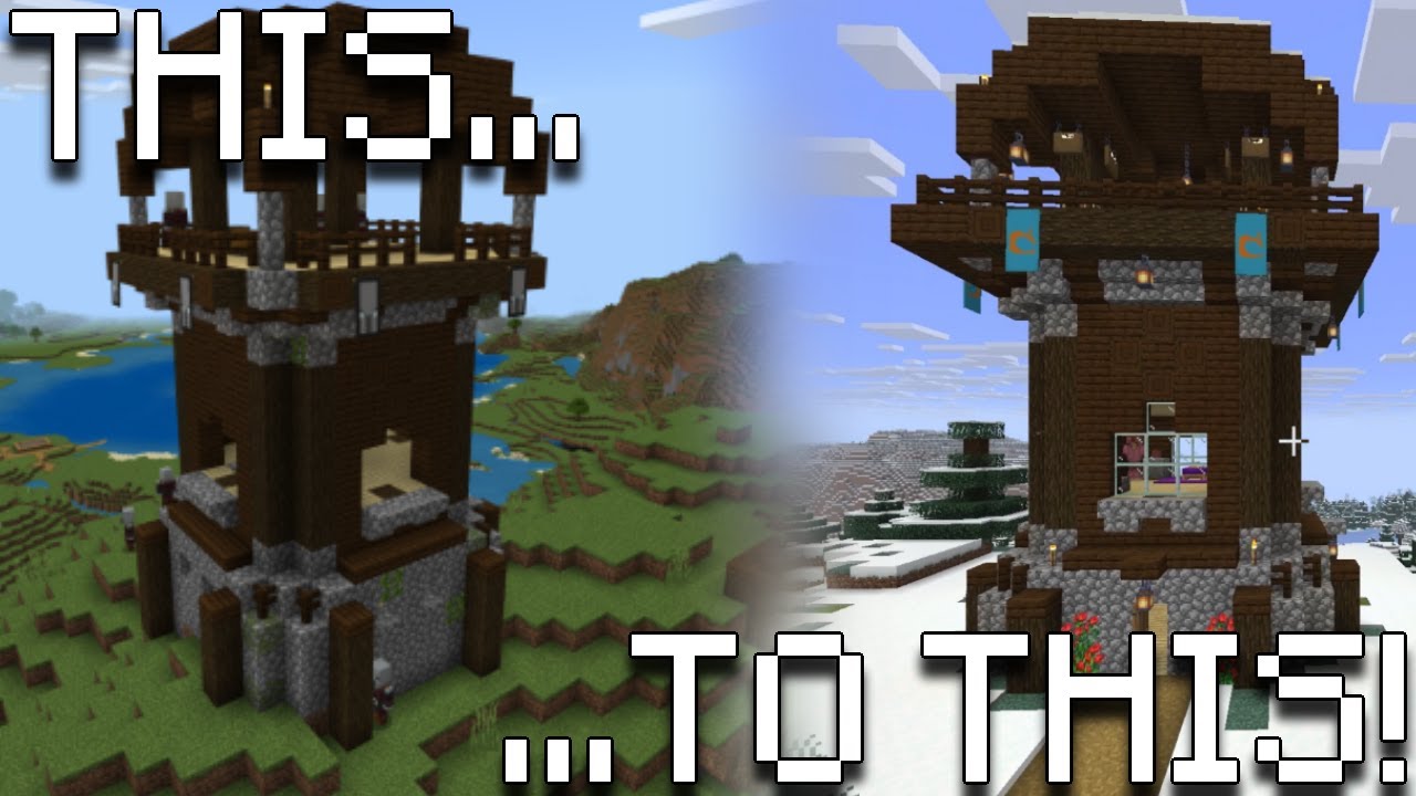 Turning A Pillager Outpost Into A BASE In Minecraft! - YouTube