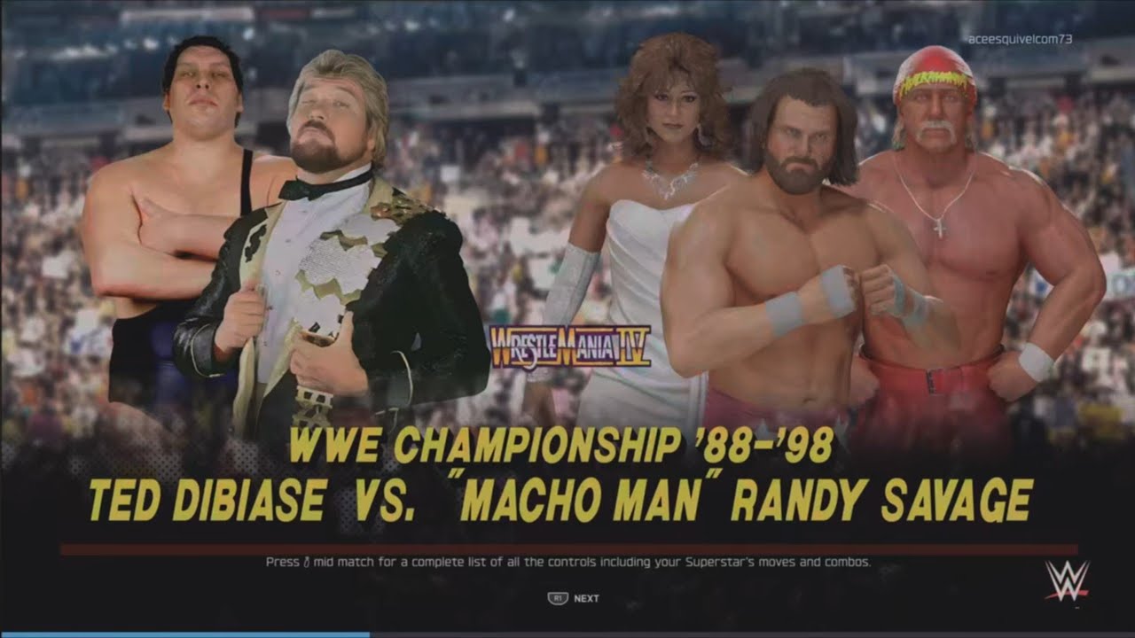 WWE 2K25 Wrestlemania IV Ted DiBiase vs The Macho Man Randy Savage ...