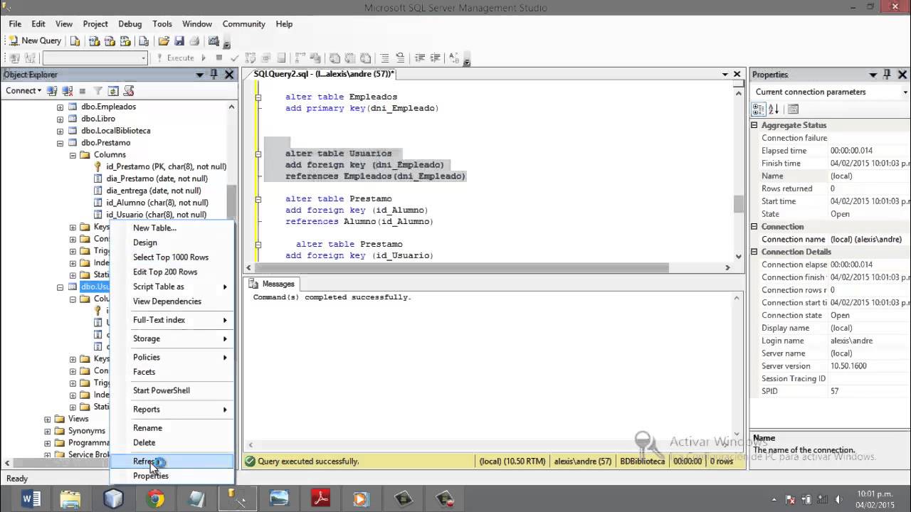 ALTERAR TABLAS EN SQL SERVER - YouTube