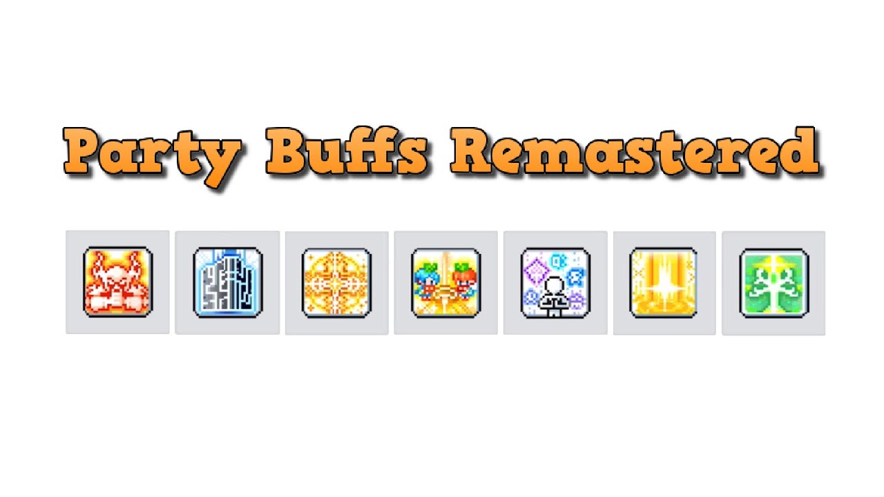 MapleStory M Party Buffs Remastered - YouTube