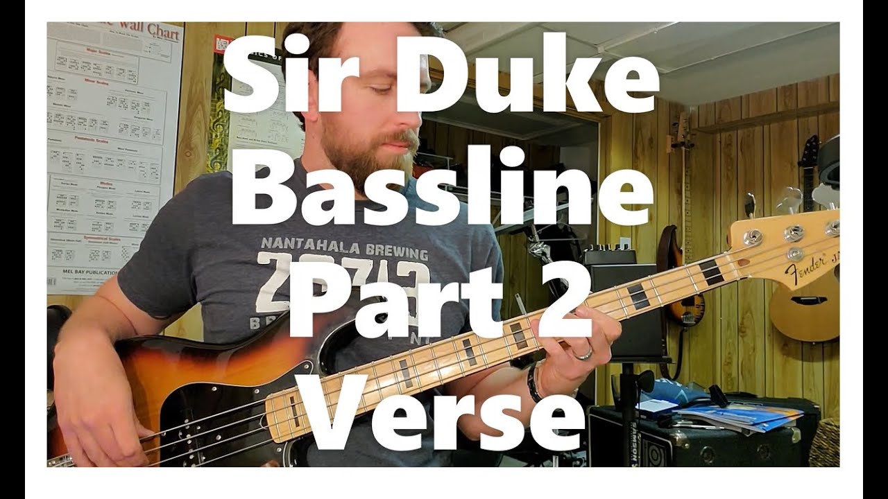 Sir Duke Bassline tutorial 2 Verse & PreChorus. How to play Sir Duke by ...