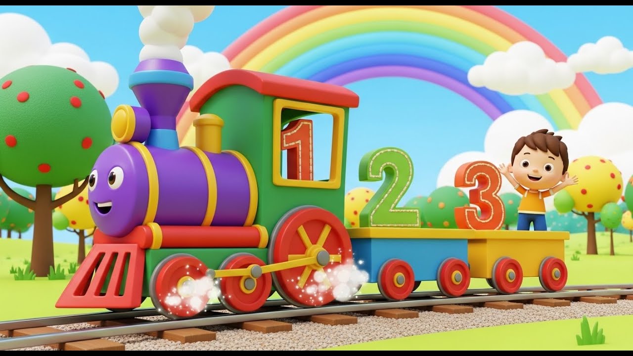 Choo Choo Number Train 🚂 | Fun Nursery Rhyme & Baby Song for Toddlers ...