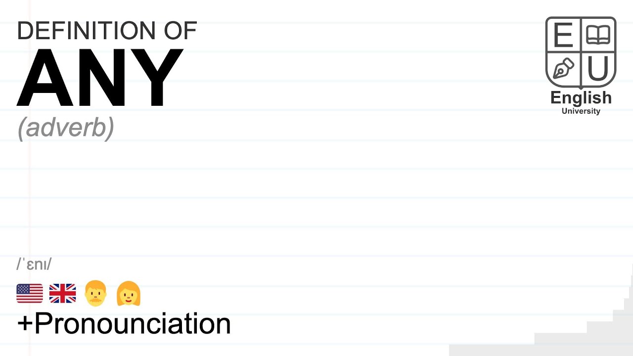 ANY meaning, definition & pronunciation | What is ANY? | How to say ANY ...