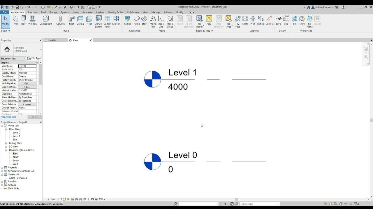 1 Introduction & Levels Revit Tutorial - YouTube