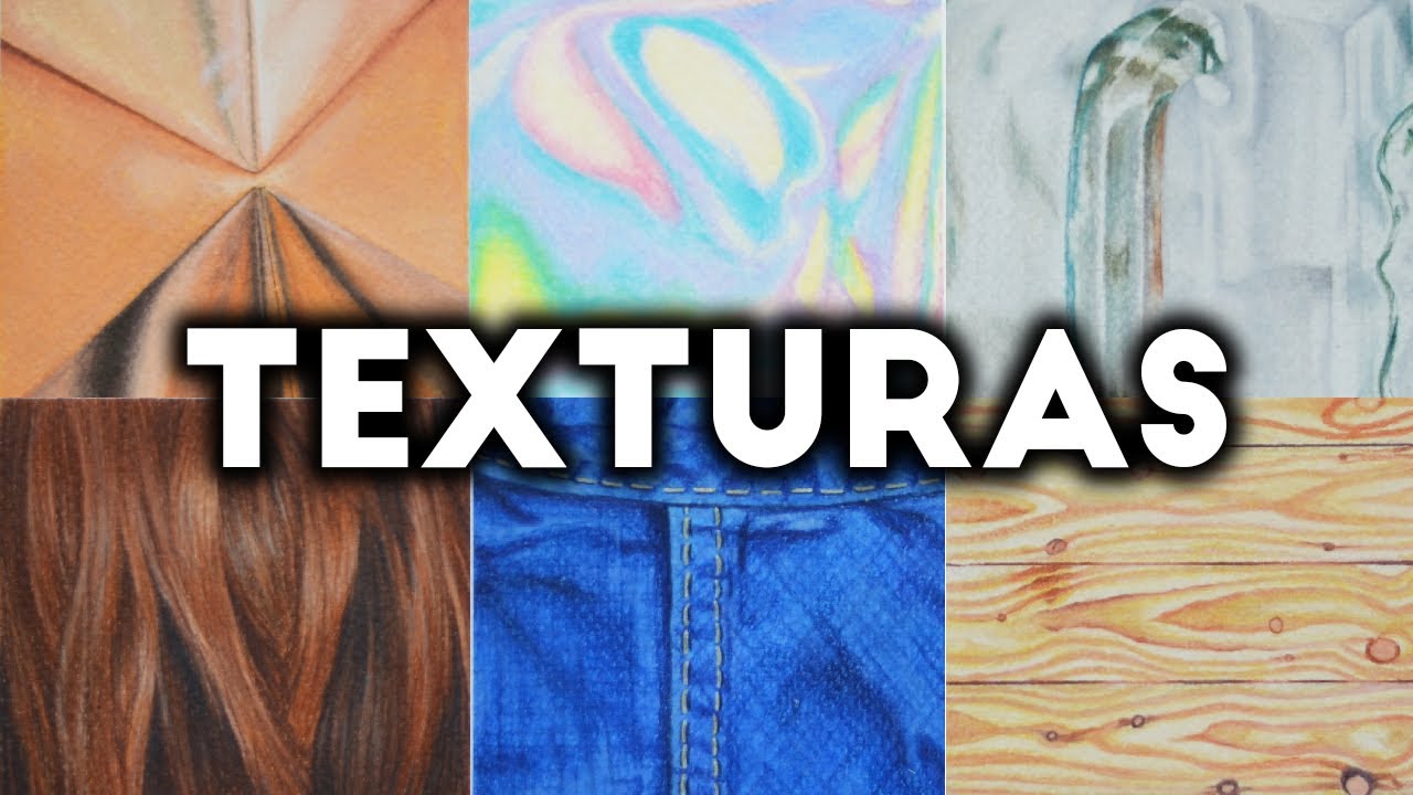 como pintar texturas con lápices de colores Metal, holográfico, vidrio ...