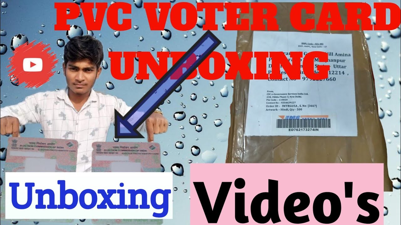 Unboxing PVC VOTER CARD / By Post Ordered Bandal / - YouTube
