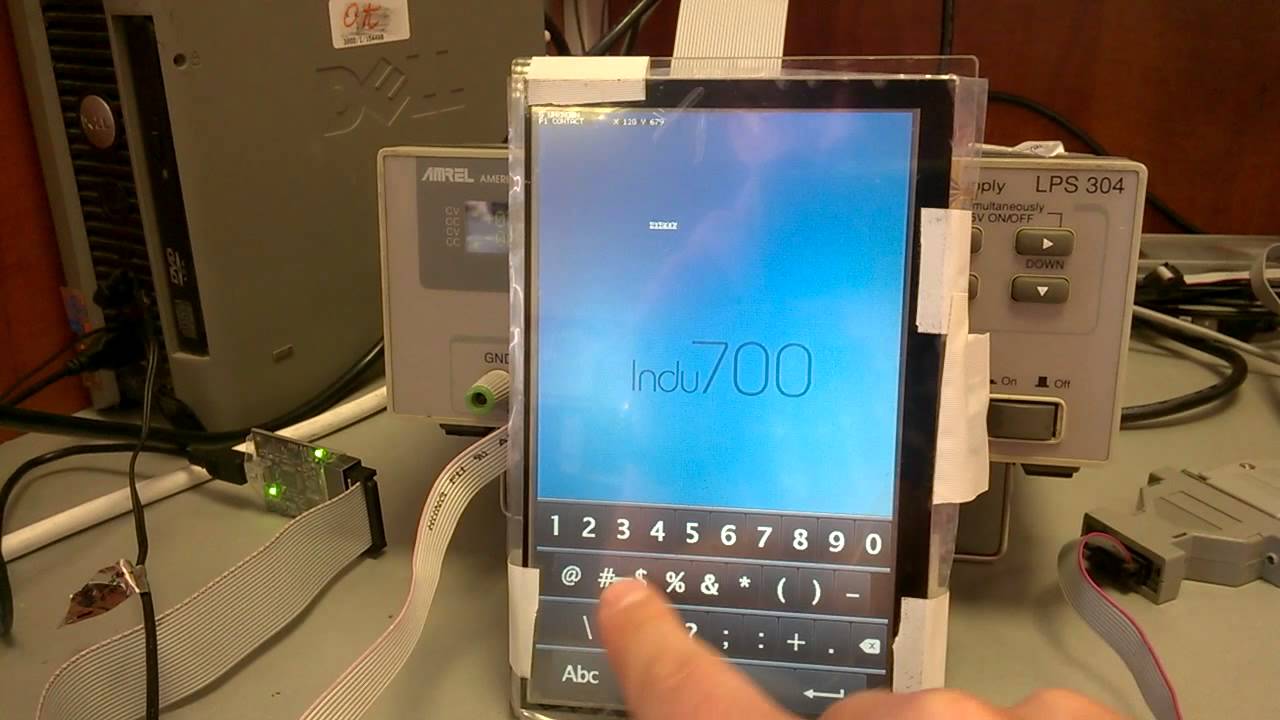 LPC4357 On-screen Keyboard GUI example - YouTube