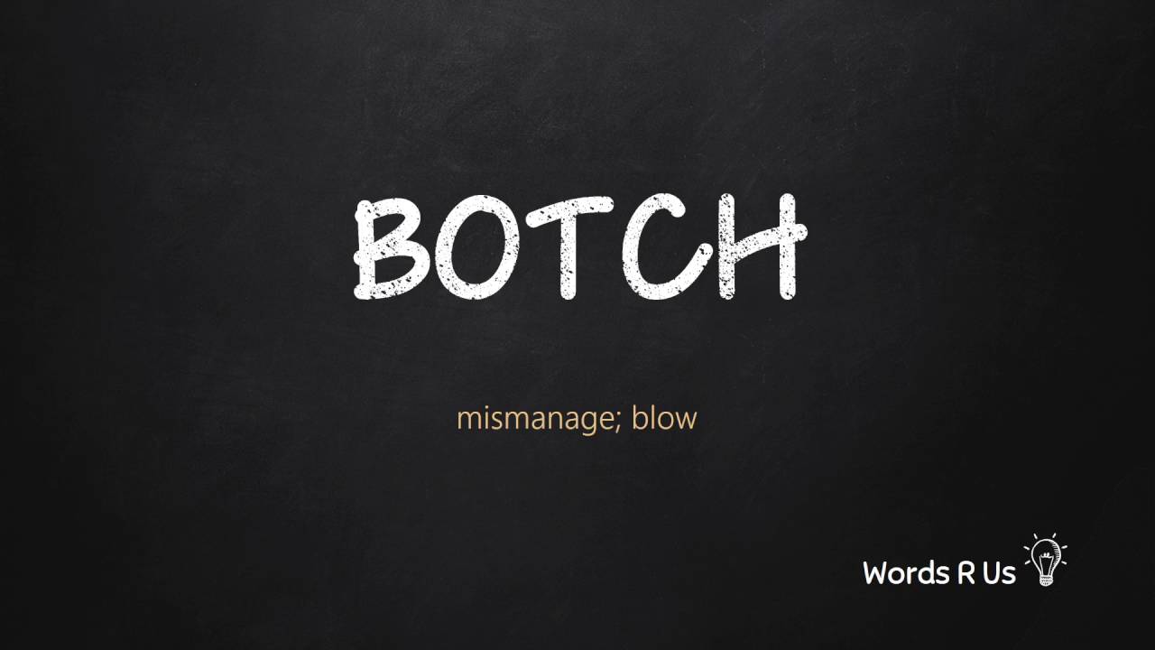 How to Pronounce BOTCH in American English - YouTube