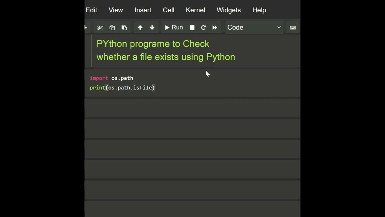 Python Programe To Check Whether A File Exists Coding Youtube 7042