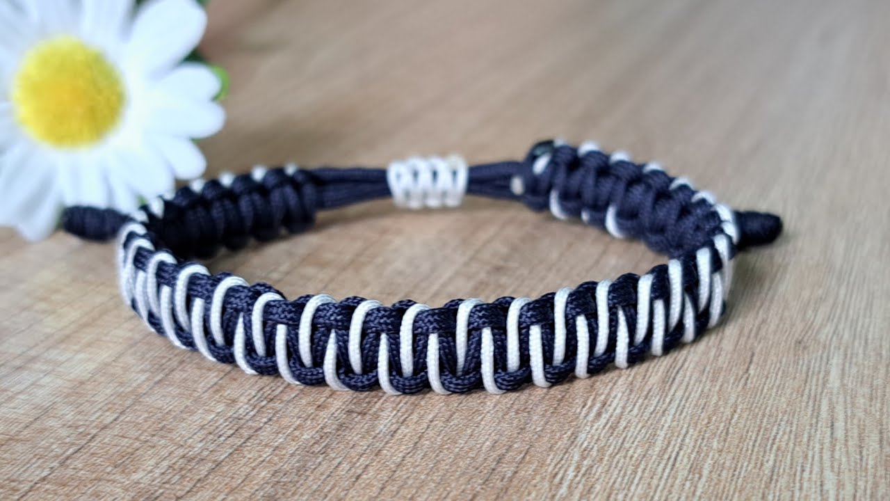 How to Make a Stylish Bracelet with Square Knot | Zipper Design with an ...