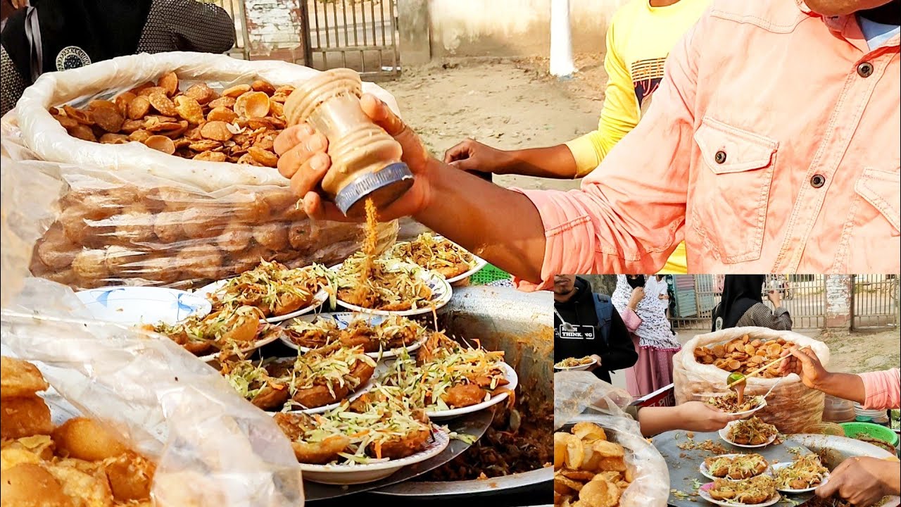 Delicious Indian pani phuri phuska সুস্বাদু ইন্ডিয়ান পানি ফুরি ফুসকা ...