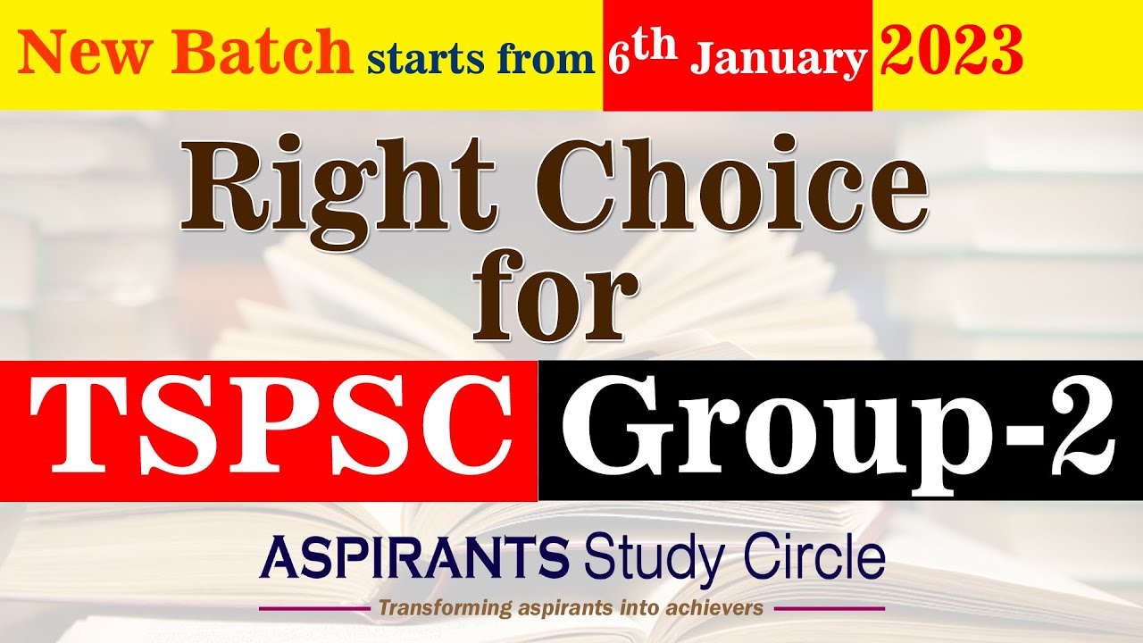 Right Choice for Group II | Aspirants Study Circle | - YouTube
