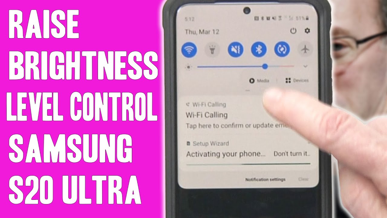 Move Brightness Level Control on Samsung Galaxy S20 Ultra - YouTube