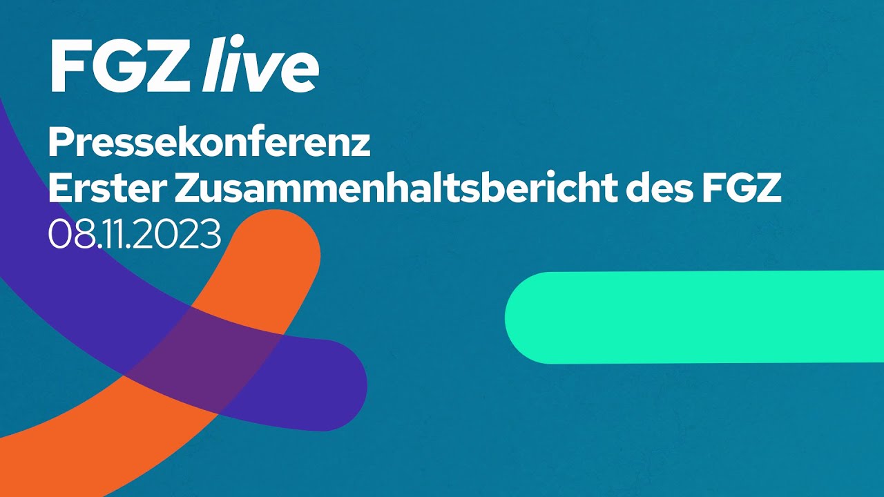 Pressekonferenz: Erster Zusammenhaltsbericht des FGZ | FGZ live - YouTube