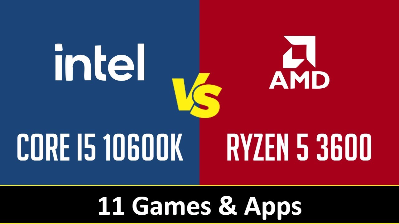 CORE I5 10600K vs RYZEN 5 3600 - Apps & Gaming (RTX 3090) - YouTube