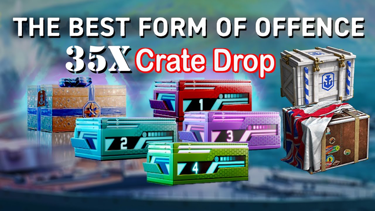 35x Best offence Crate Drop | World of Warships Legends - YouTube