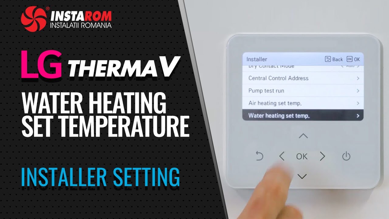 Water heating set temperature | LG Therma V heat pump | Installer ...