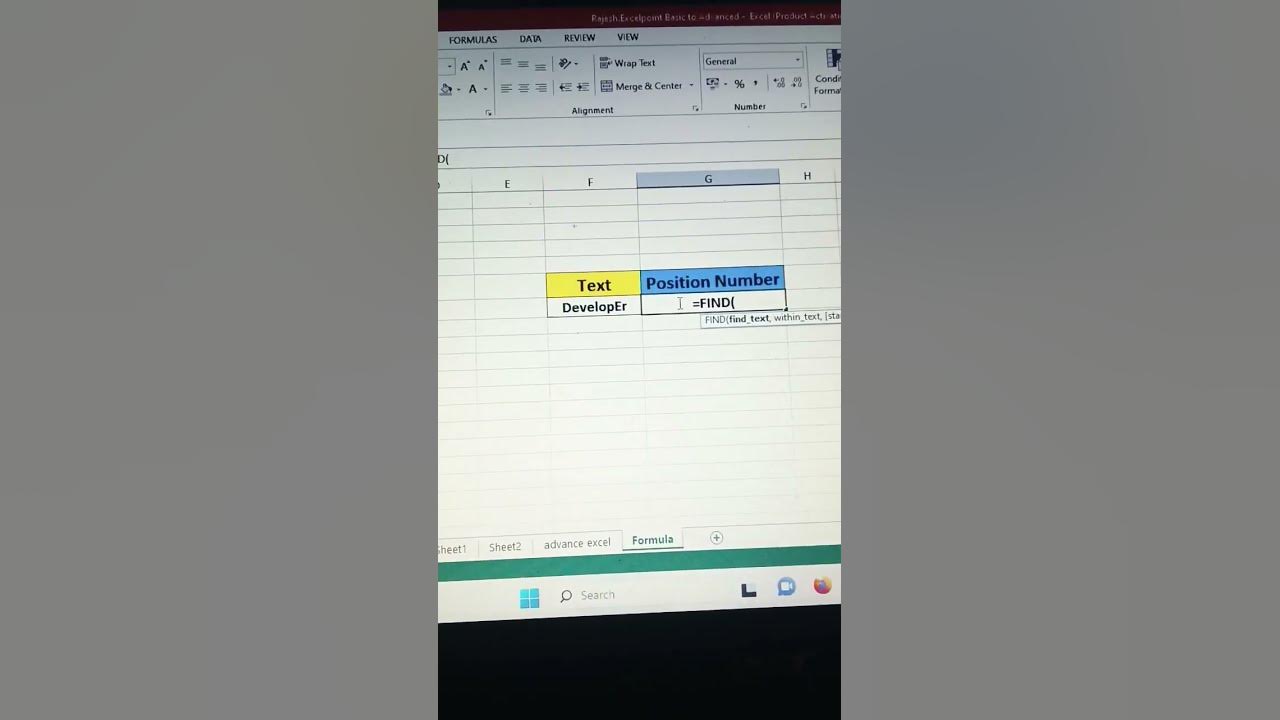 Position Find Of Text Education Excelformula Tricks Exceltutorial Excel Exceltips