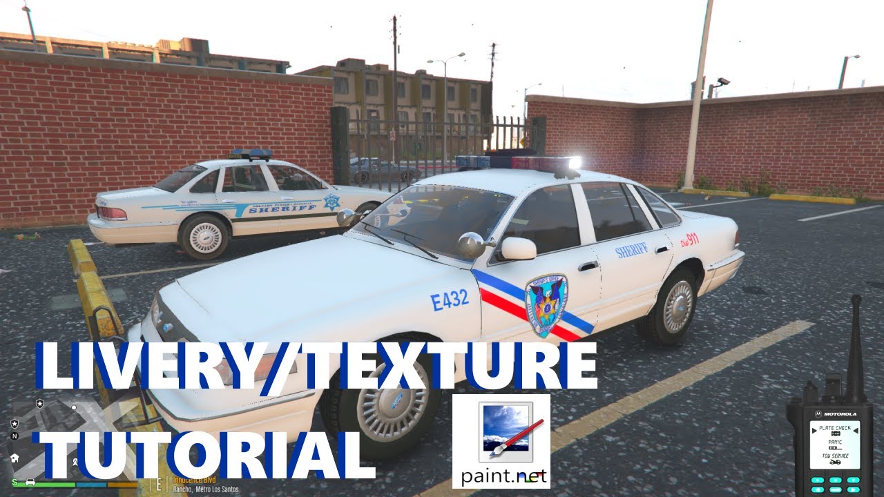 GTA LSPDFR - Livery/Texture Tutorial - How to make skins for police ...