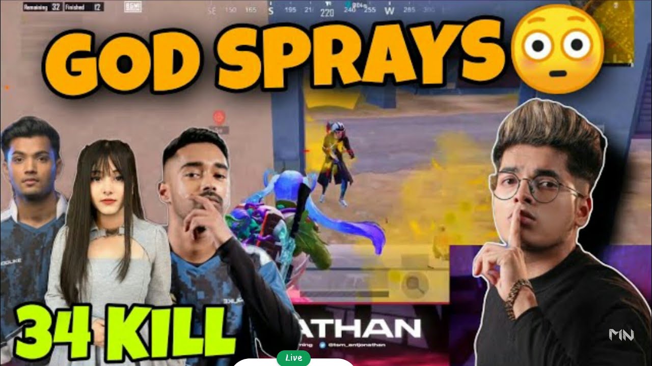 JONATHAN KA PUMP💪🏻 GAMEPLAY | 34 KILL | GOD CLUTCH😱 | NEYOO | HARSHITA ...