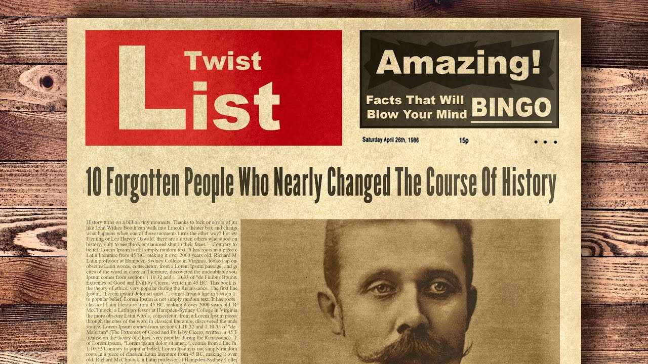 10 Forgotten People Who Nearly Changed The Course Of History - YouTube