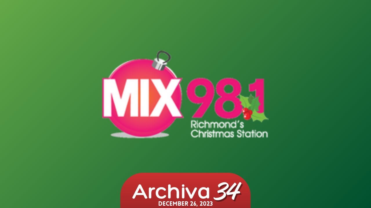 WTVR Mix 98.1 - Flip Back to AC + Legal ID (12am) | December 26, 2023 ...