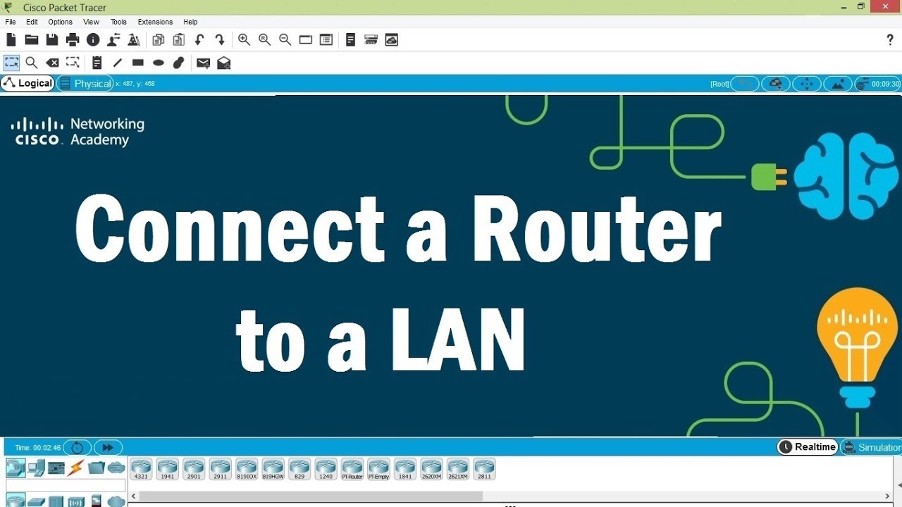 Packet Tracer V7.2 - Connect a Router to a LAN - YouTube