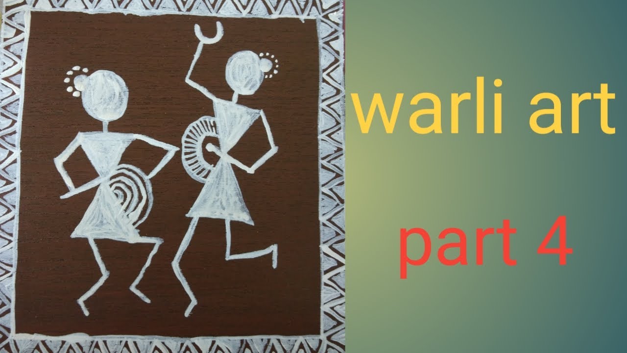 How to draw warli art part 4/warli painting for beginners/ வார்லி ...