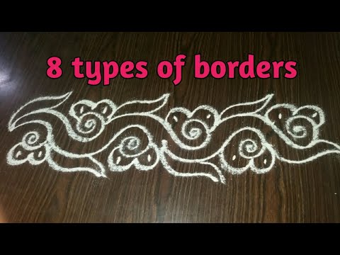 8 types of beautiful borders//side borders - YouTube