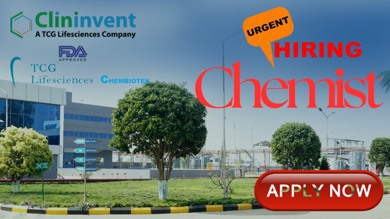 Clininvent is Hiring chemist | TCG Lifesciences | Chemistry Jobs| Pharma Jobs - YouTube