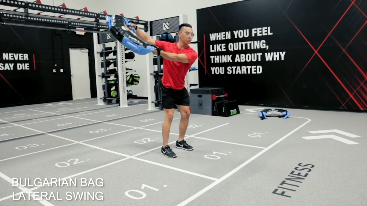 Bulgarian Bag Lateral Swing - YouTube