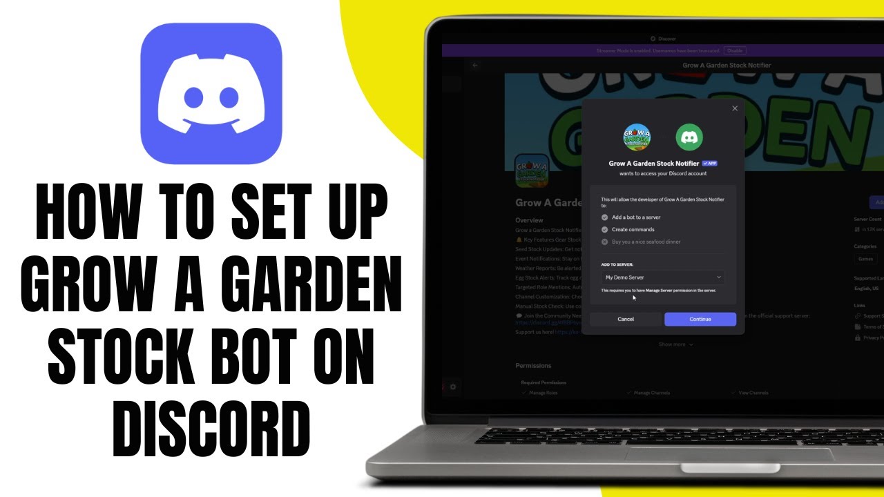 How to Set Up Grow a Garden Stock Bot on Discord - YouTube